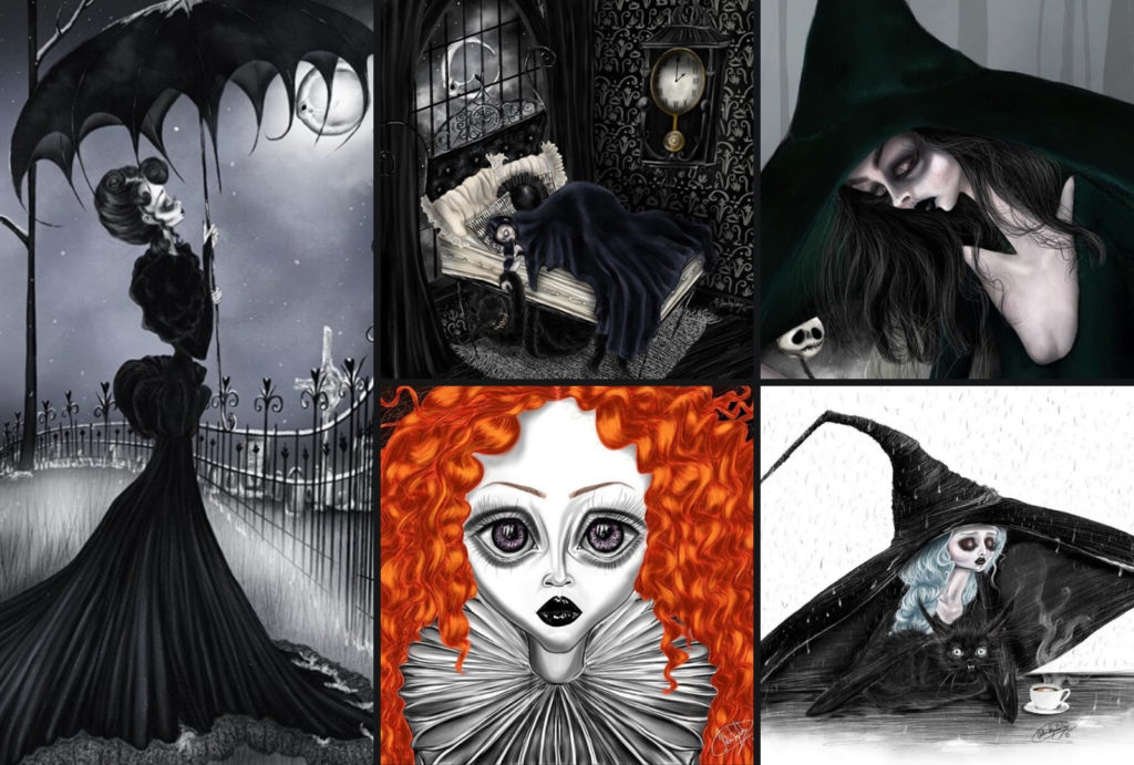 The Beautiful Gothic Characters of Artist Katharine Lindsey - Mad Halloween